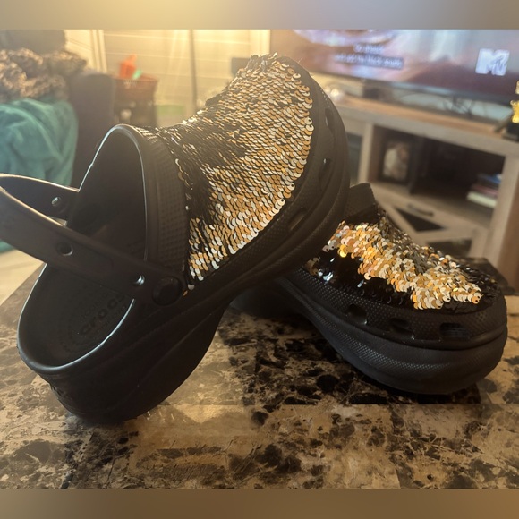 CROCS | Shoes | Crocs Flipsequin Platform Clogs | Poshmark